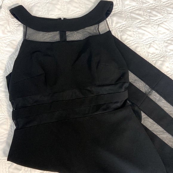 JS Collections | Dresses | Js Collections Black Mesh Cutout Dress ...